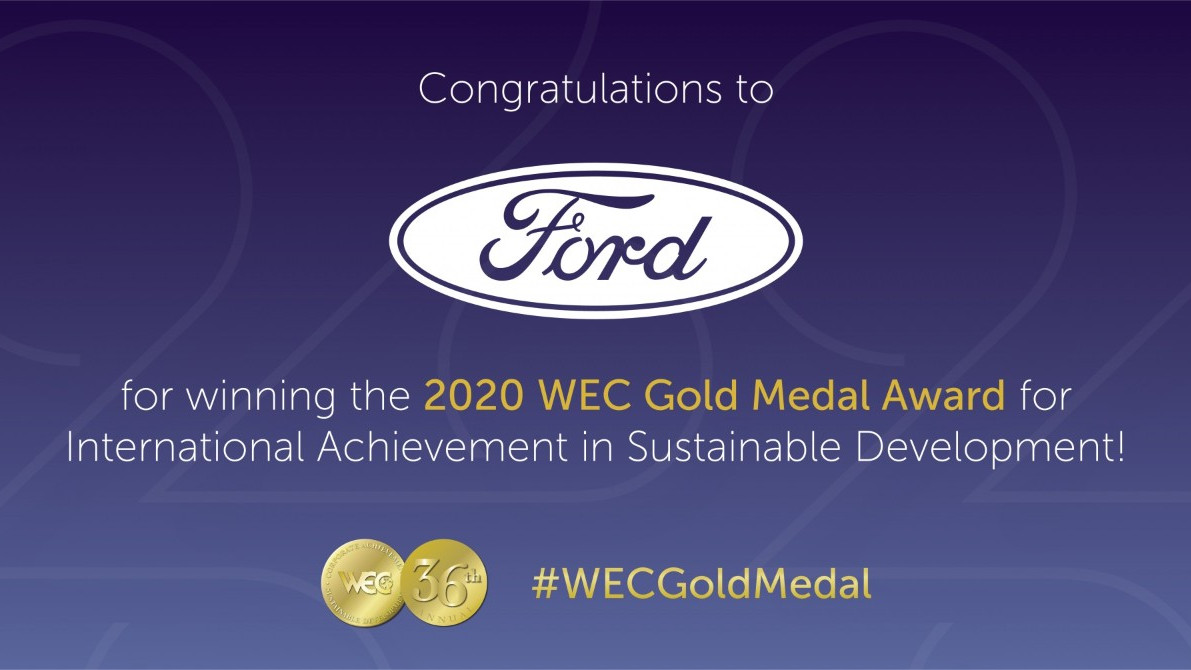 Ford Receives World Environment Center’s 2020 Gold Medal Award for ...